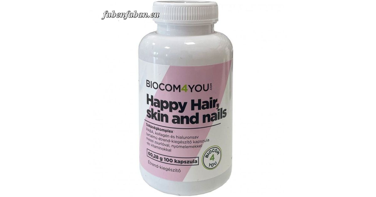 Biocom4You Happy Hair, Skin and Nails - haj, bőr, köröm kapszula